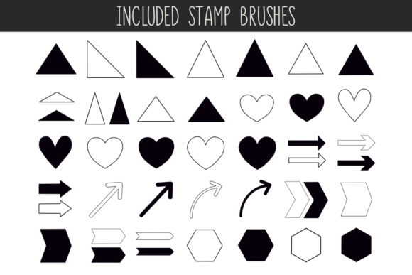Procreate Basic Shapes Stamp Brushes